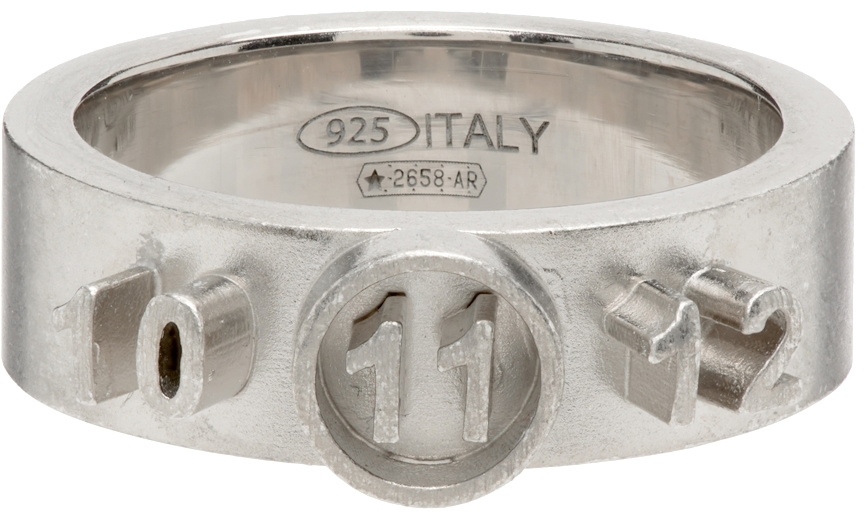 Maison Margiela Silver Numerical Logo Ring Maison Margiela
