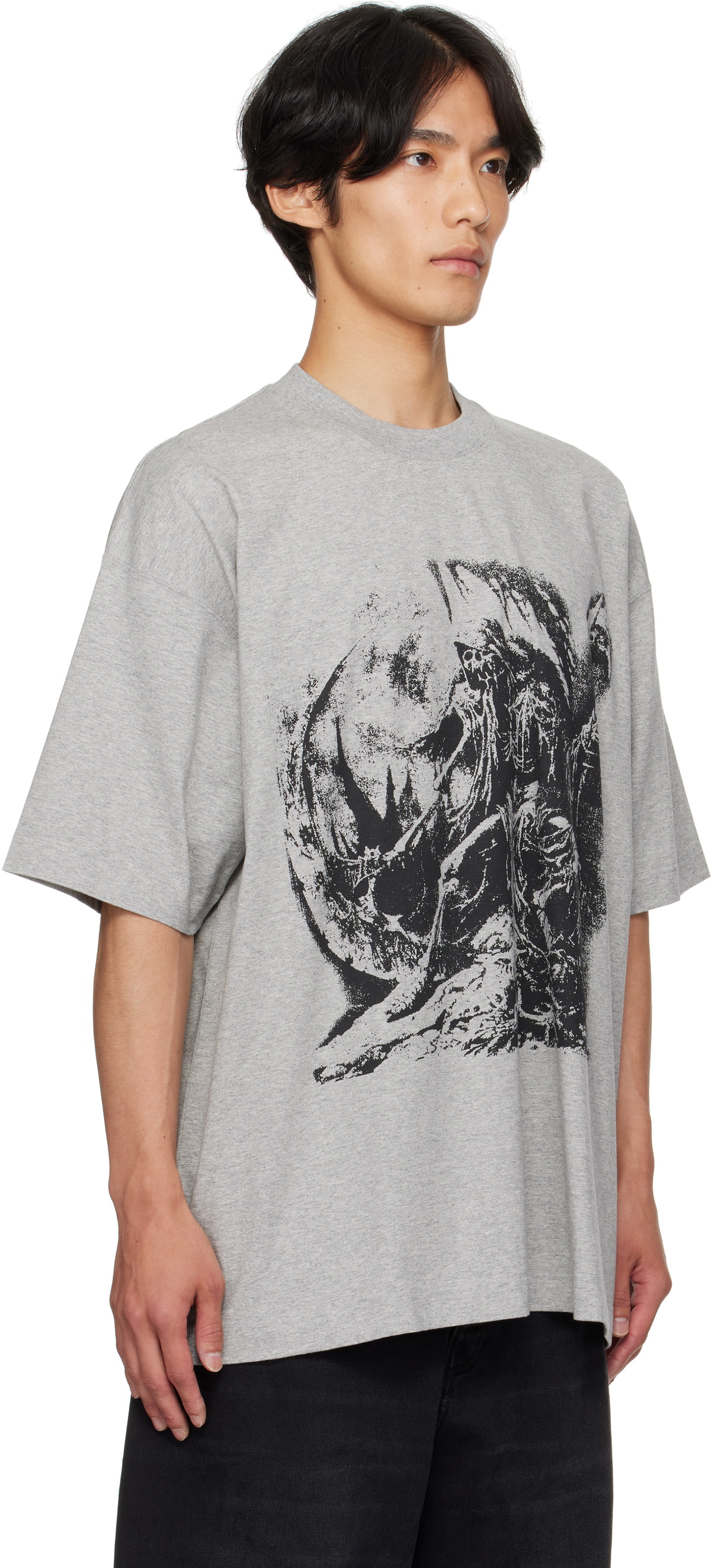 VETEMENTS Gray Goth Oversized T-shirt Vetements