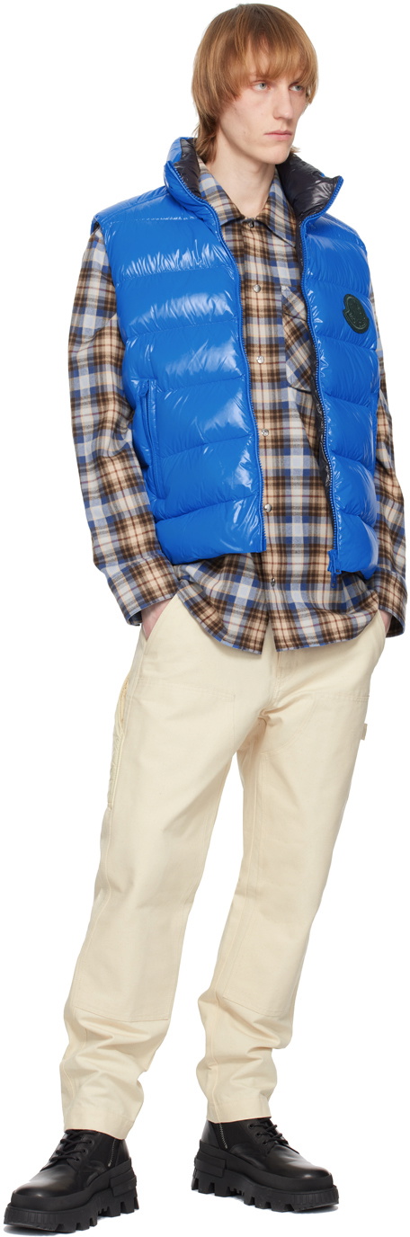 Moncler Blue Parke Down Vest Moncler