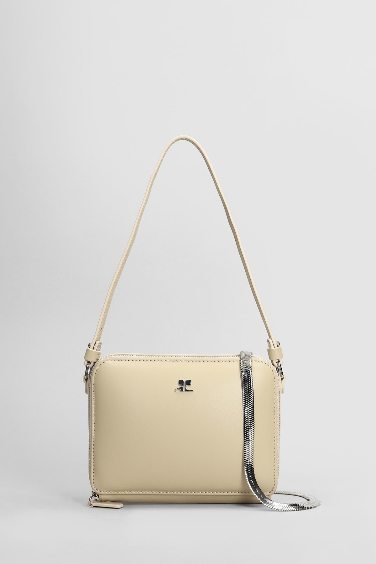 Courrèges Shoulder Bag In Beige Leather Courreges