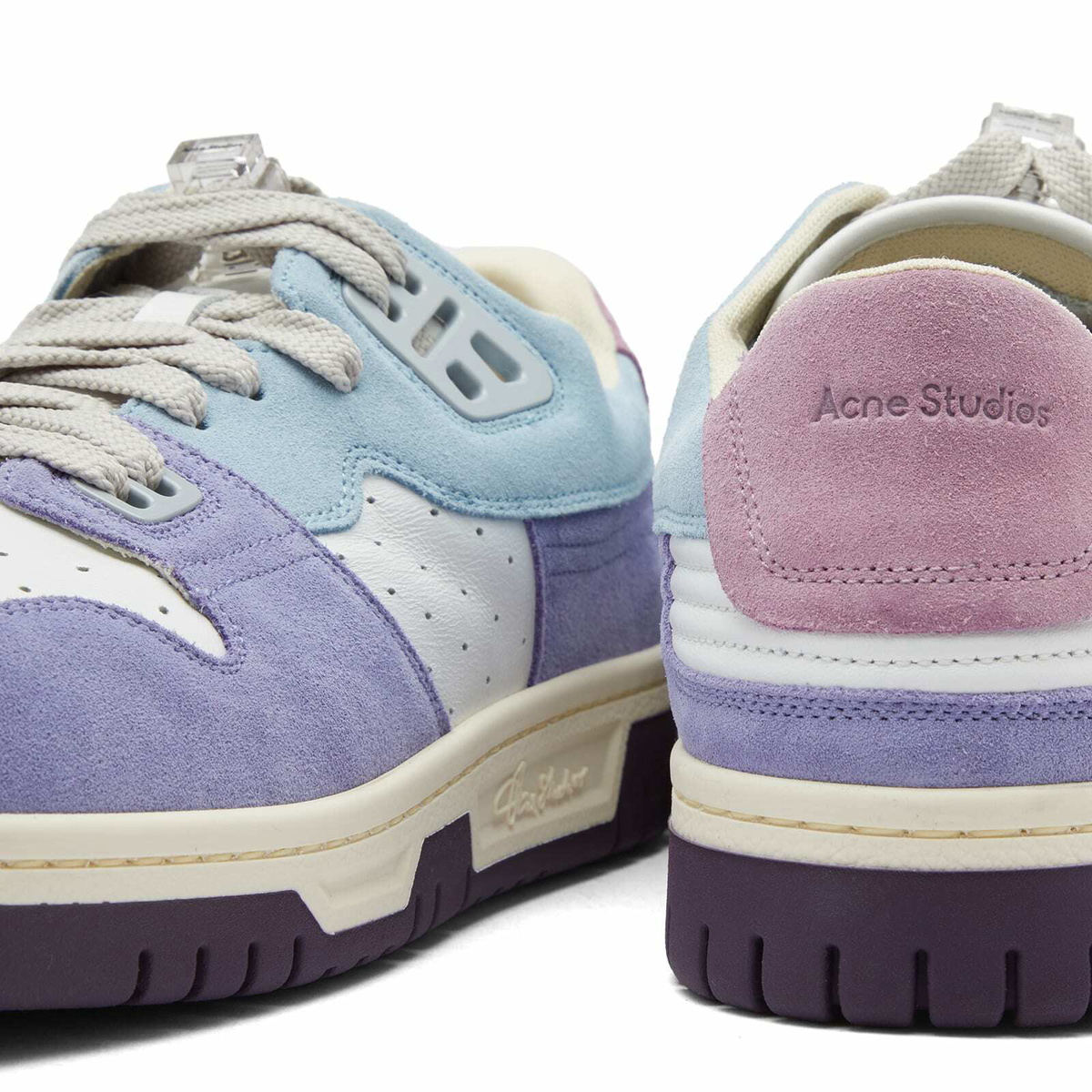 Acne Studios Men's 08STHLM Low Preppy Face Sneakers in Blue/White Acne ...