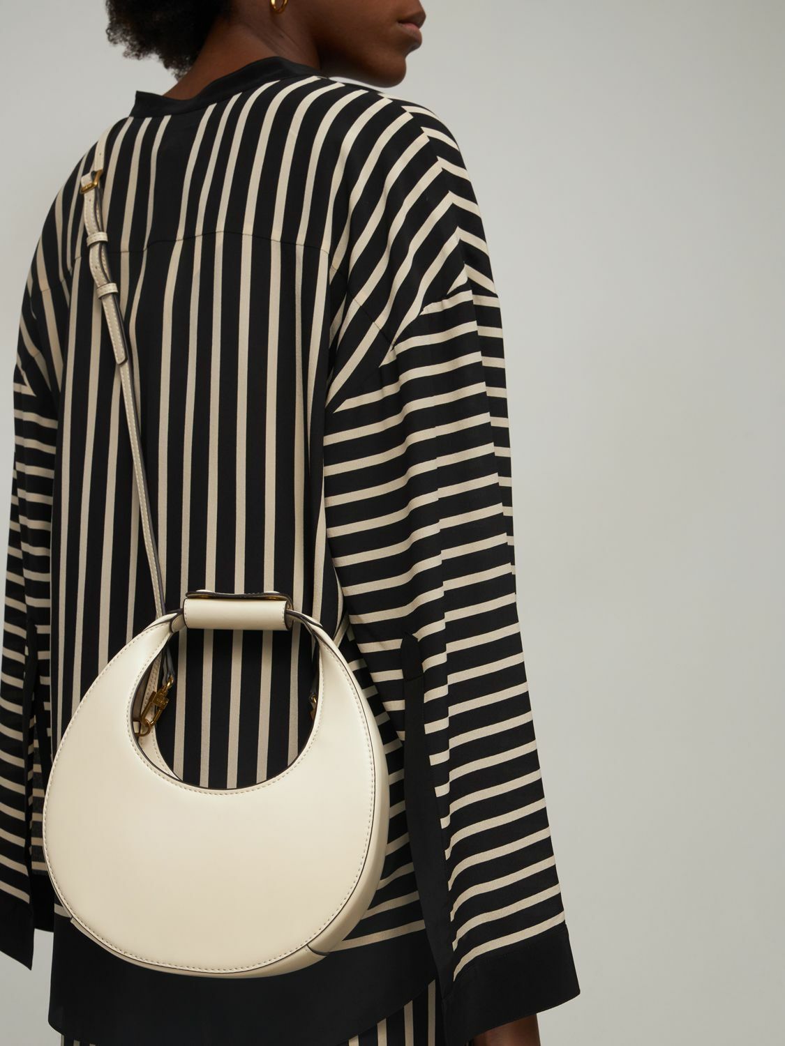 STAUD - Mini Moon Smooth Leather Bag Staud