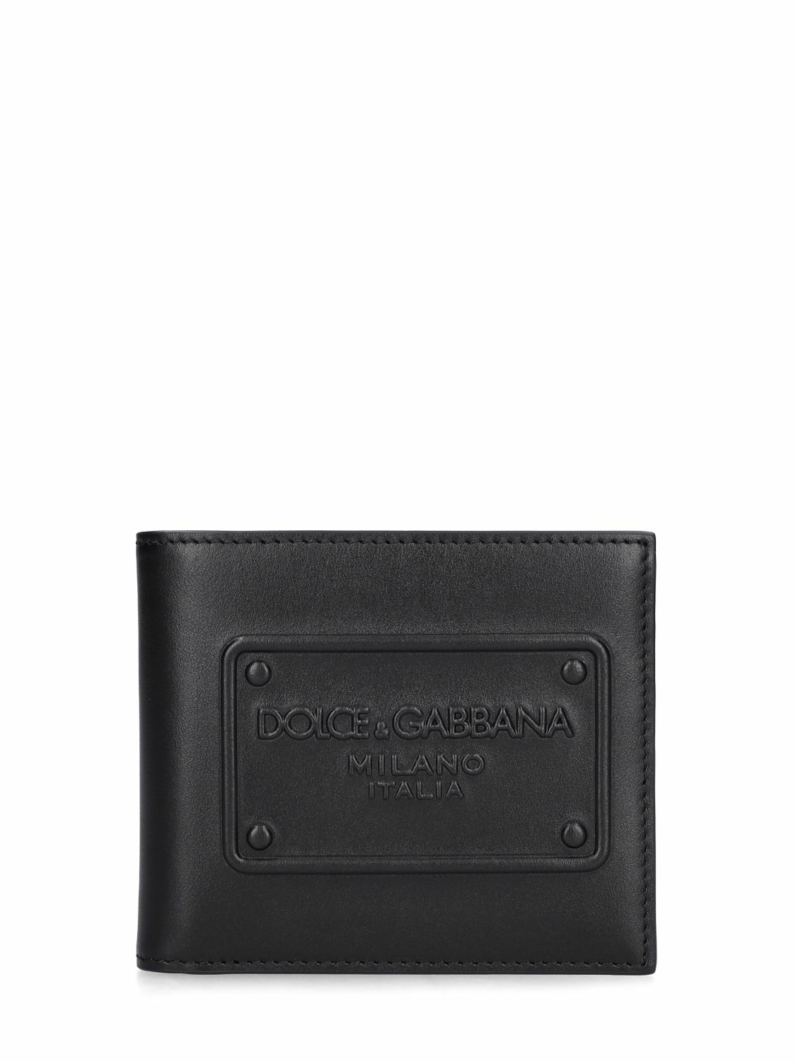 DOLCE & GABBANA - Logo Embossed Leather Bifold Wallet Dolce & Gabbana