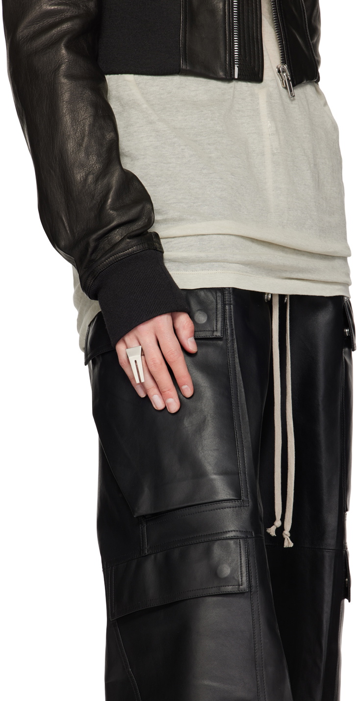 Rick Owens Silver Open Trunk Ring Rick Owens