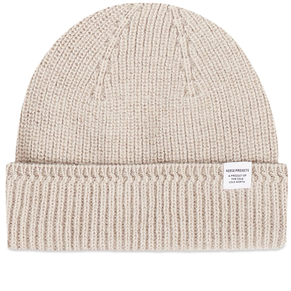 Norse Projects Men's Wool Watch Cap in Light Khaki Norse Projects