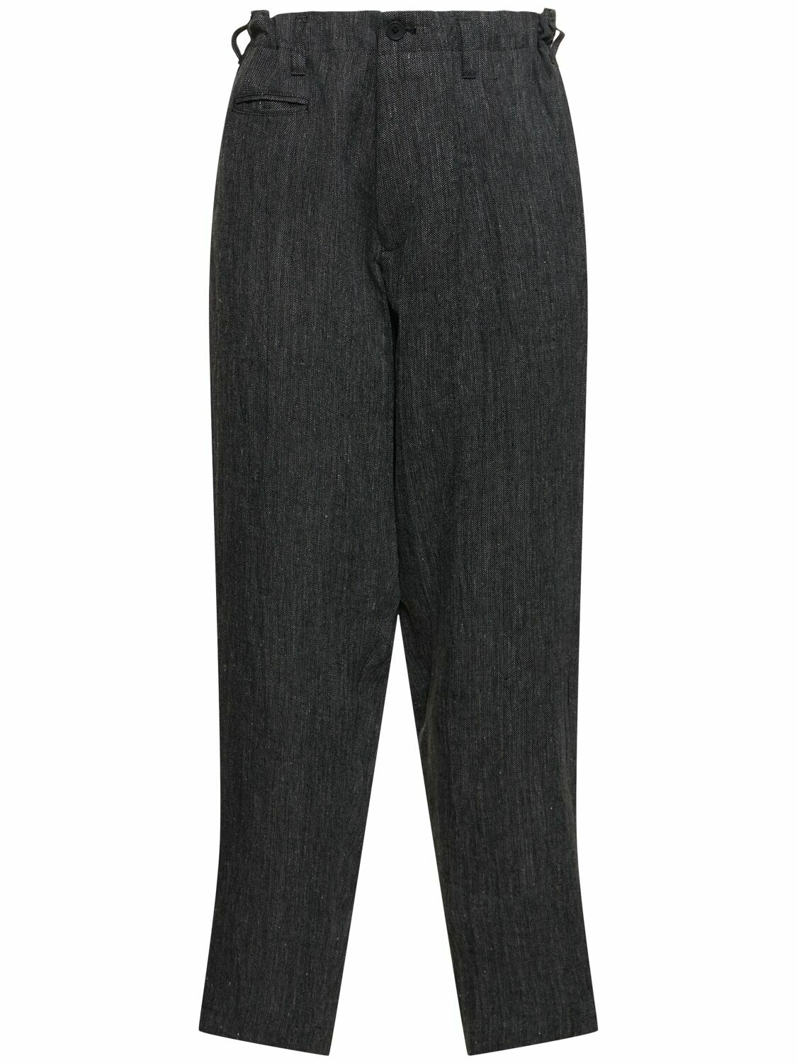 YOHJI YAMAMOTO G-coin Pocket Slim Linen Pants Yohji Yamamoto