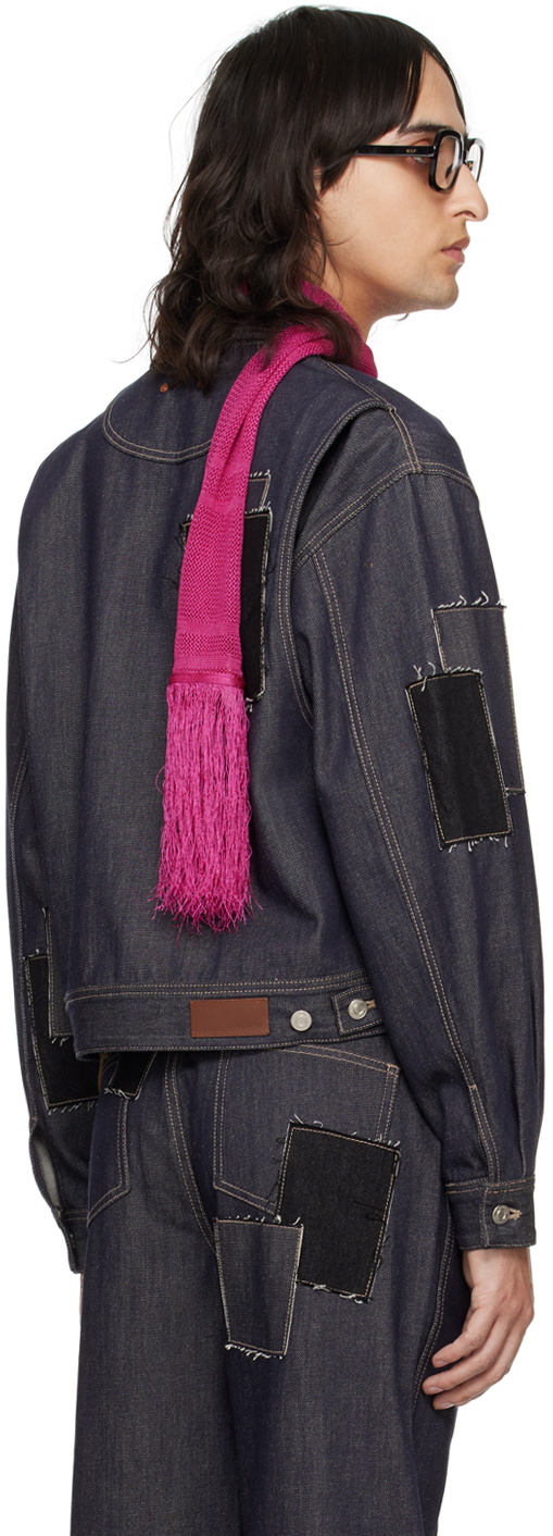 Andersson Bell Indigo Patchwork Wave Tuck Denim Jacket Andersson Bell