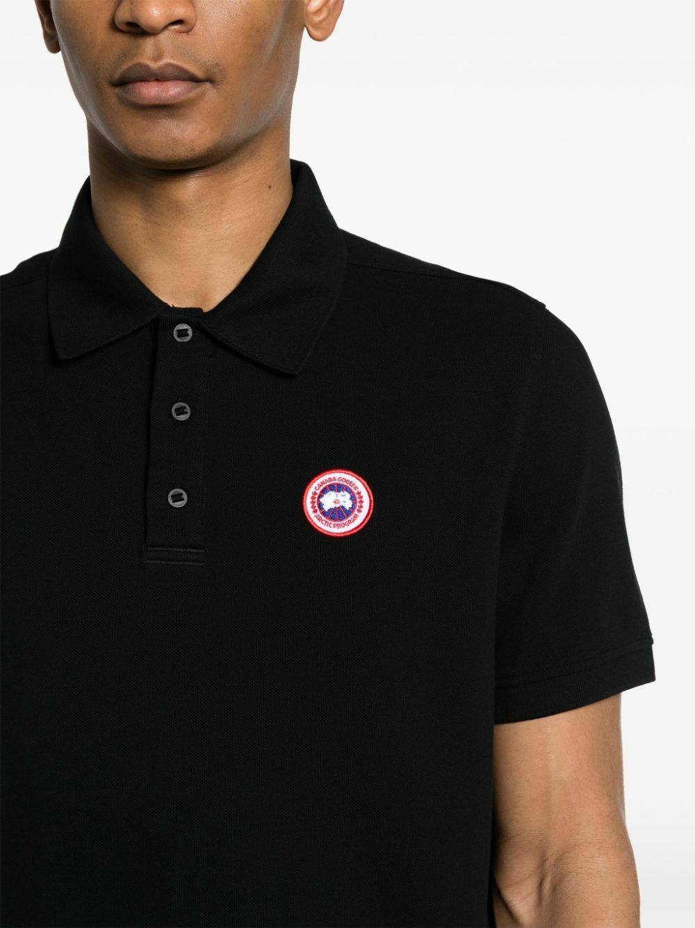 Canada Goose Black Beckley Cotton Polo Shirt Canada Goose
