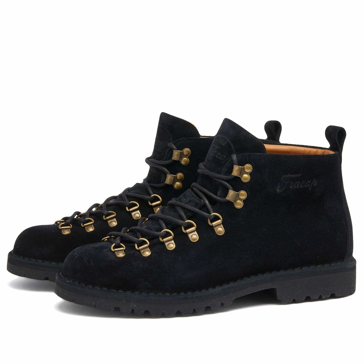 Fracap Men's M120 Commando Sole Scarponcino Boot in Black Suede Fracap