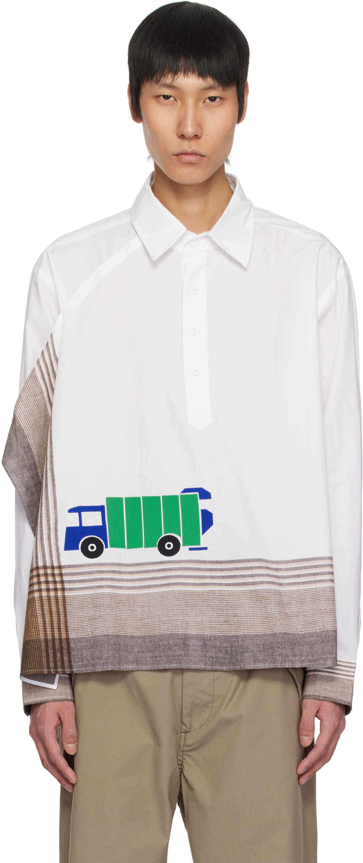 Craig Green White Long Sleeve Handkerchief Shirt Craig Green