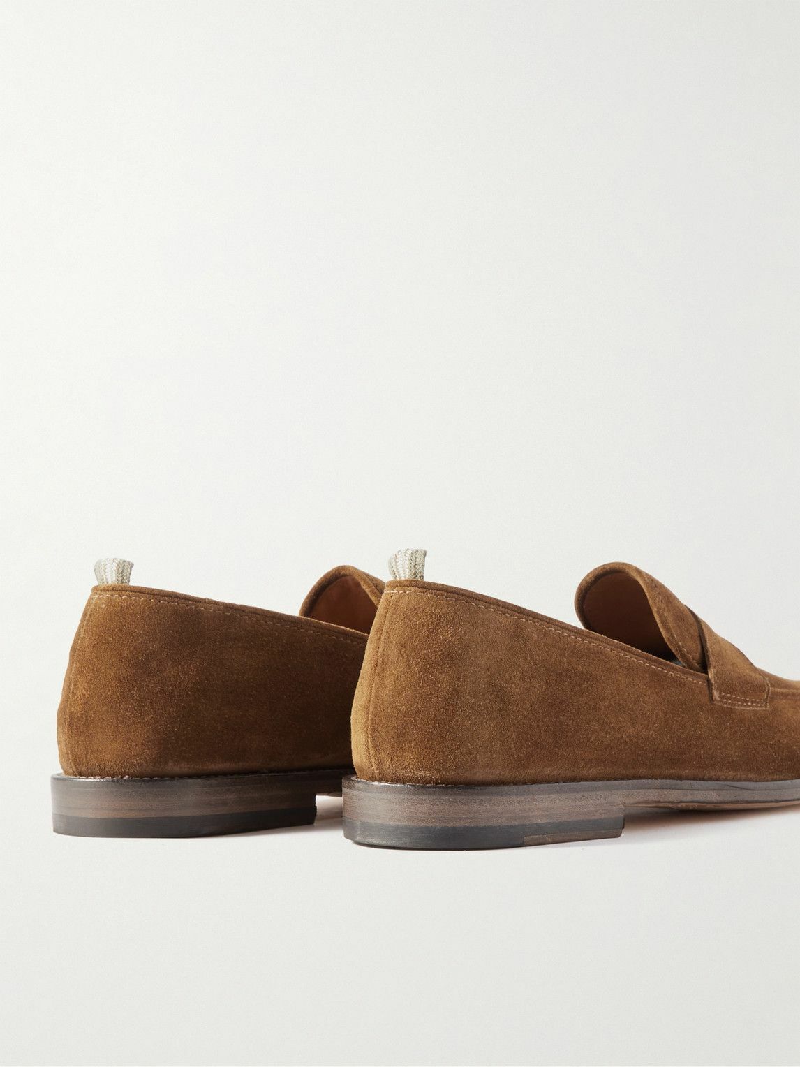 Officine Creative - Opera Suede Penny Loafers - Brown Officine Creative