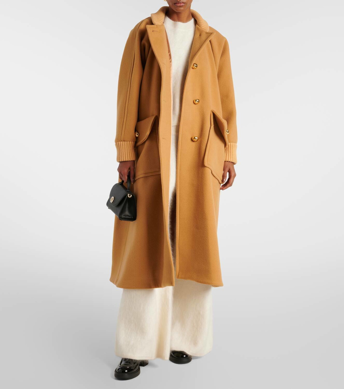 Patou Oversized wool-blend coat Patou