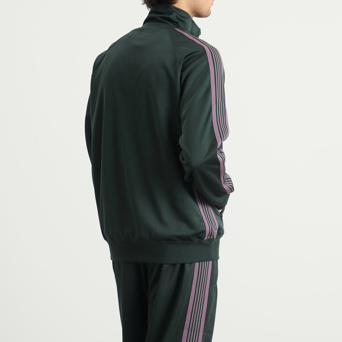 Needles Men's Poly Smooth Track Jacket in Green Needles
