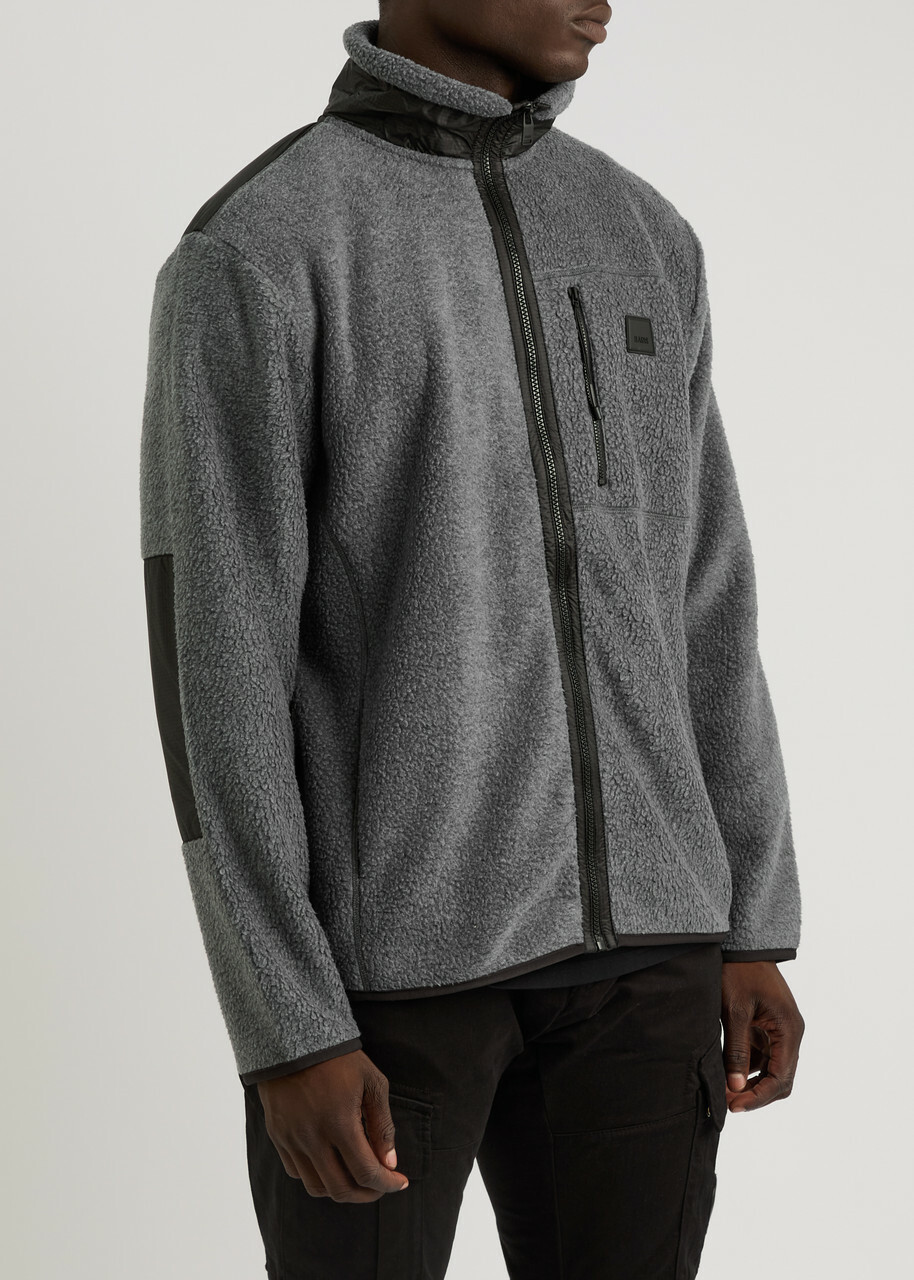 Rains Yermo Panelled Fleece Jacket Grey Rains