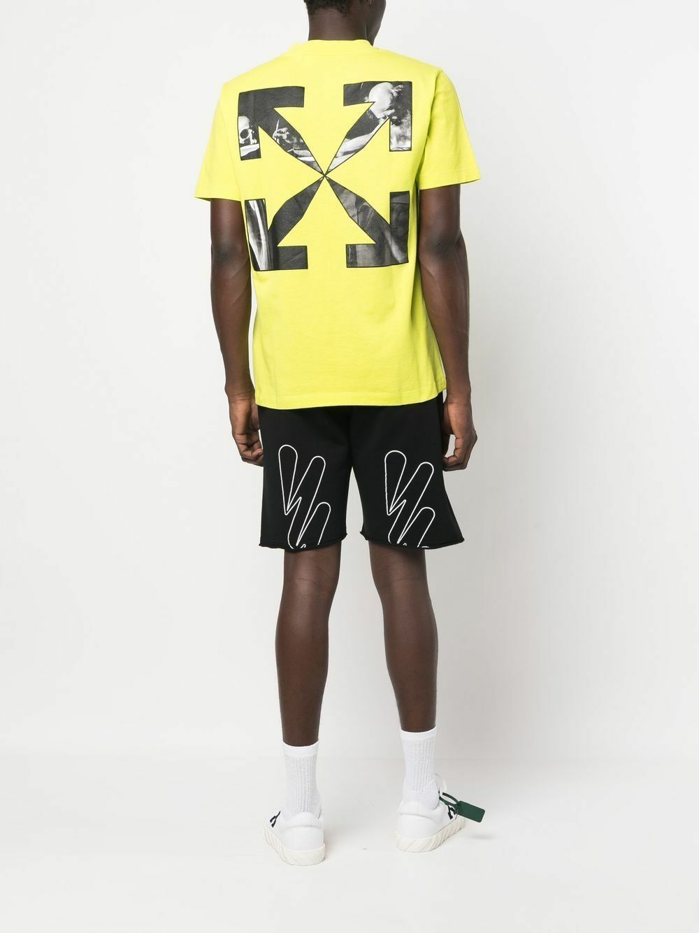 OFF-WHITE - Wave Outline Diagonal Shorts Off-White