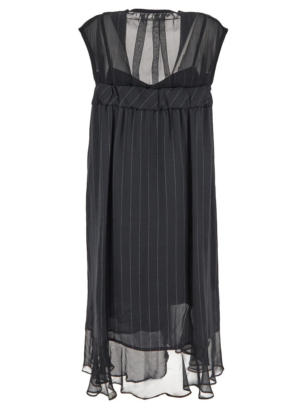 Sacai Knit Panel Midi Dress Sacai