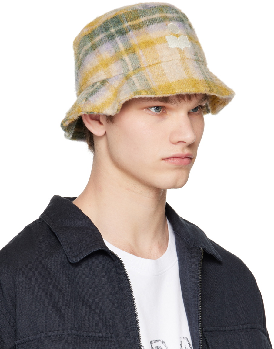 Isabel Marant Beige Check Bucket Hat Isabel Marant