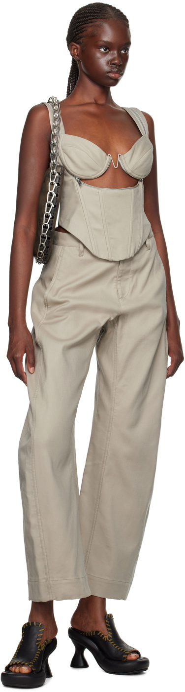 Dion Lee Beige Arch Trousers Dion Lee