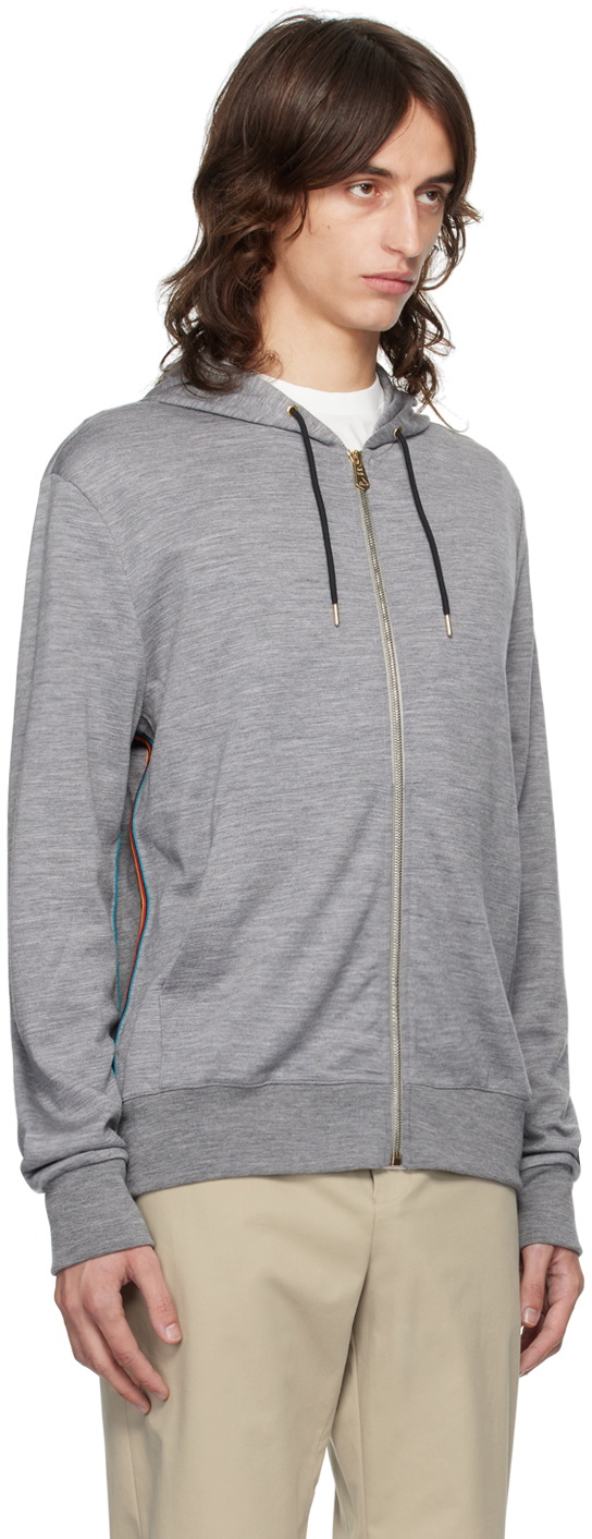 Paul Smith Grey Signature Stripe Hoodie Paul Smith