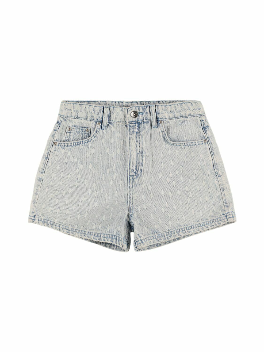 MSGM Cotton Denim Shorts MSGM