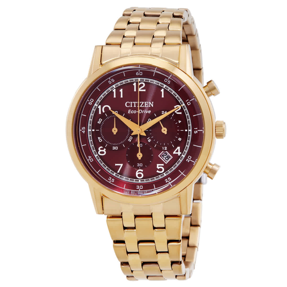 Citizen Eco-Drive Chronograph Red Dial Mens Watch CA4632-58X Citizen