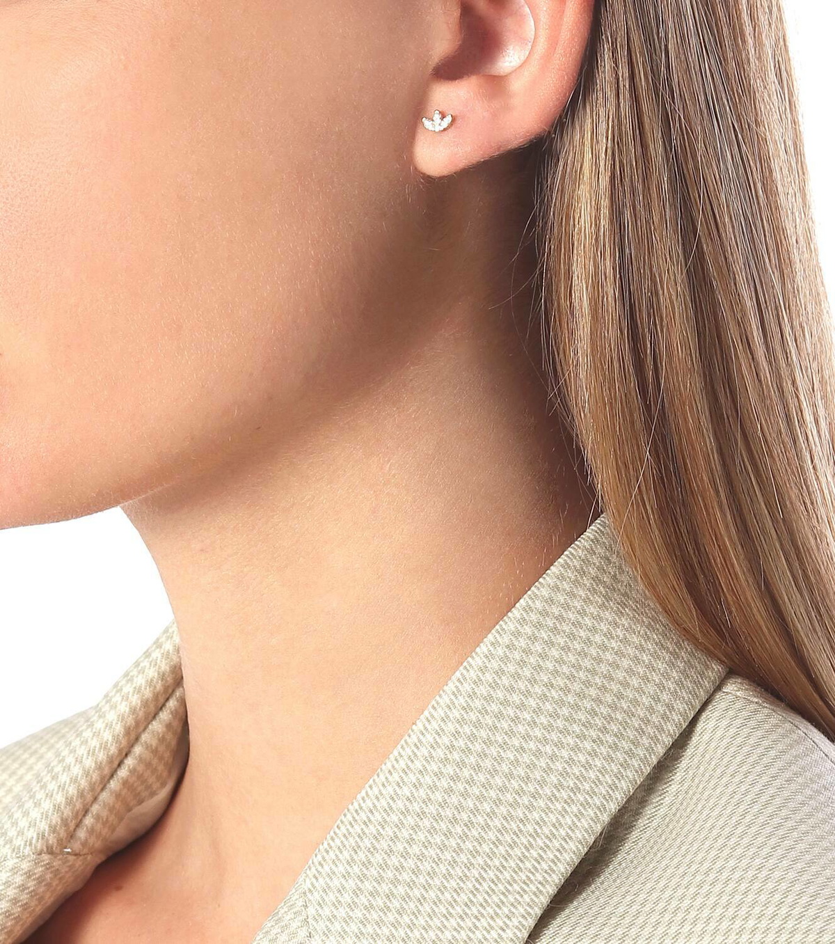 Maria Tash Lotus 18kt yellow gold single earring with diamonds Maria Tash