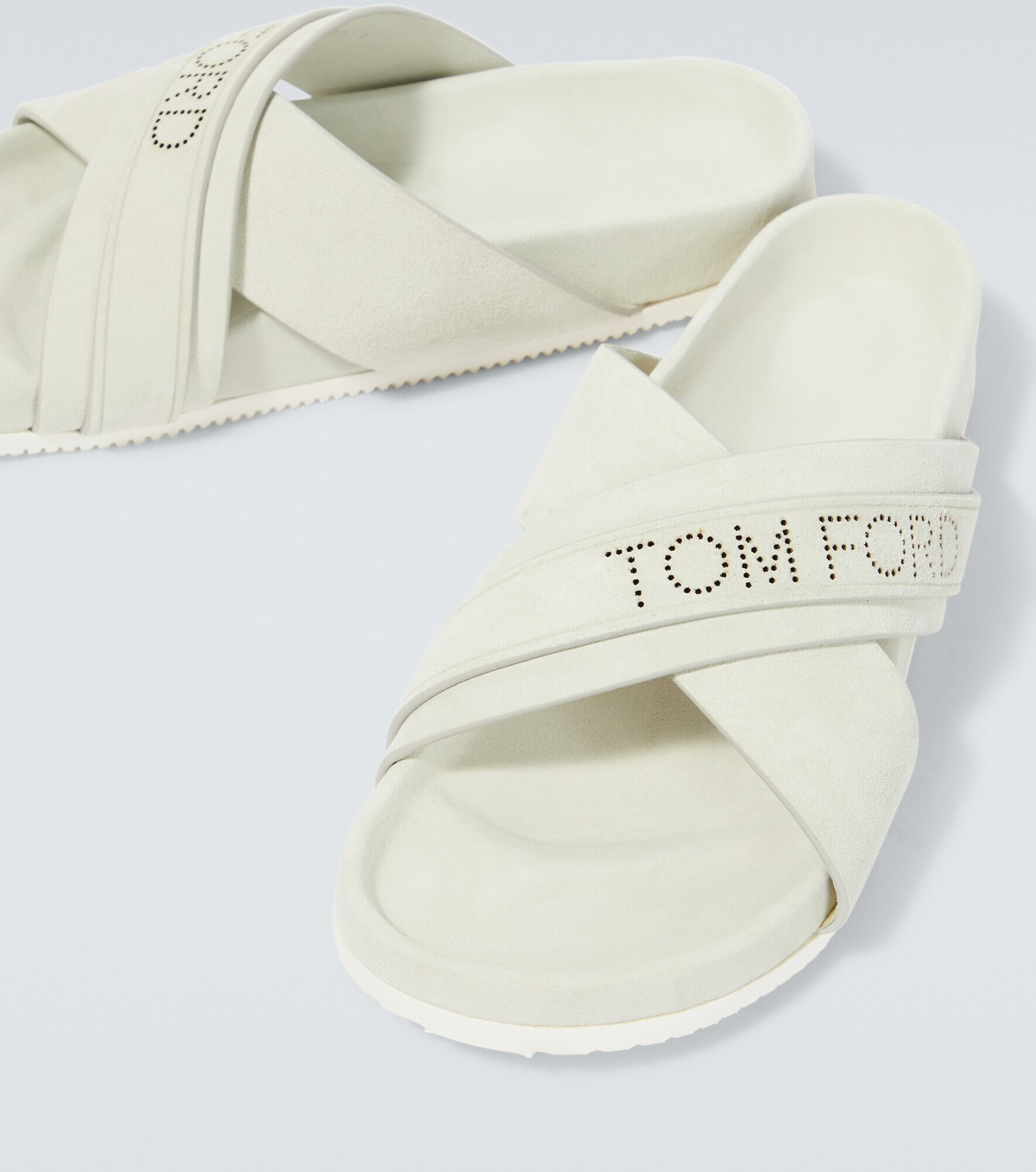Tom Ford - Logo suede slides TOM FORD