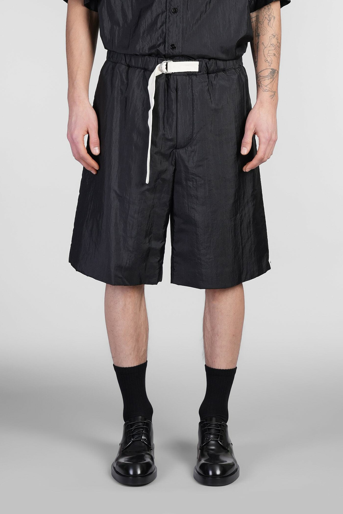 Jil Sander Trousers 45 Short Shorts In Black Polyamide Jil Sander