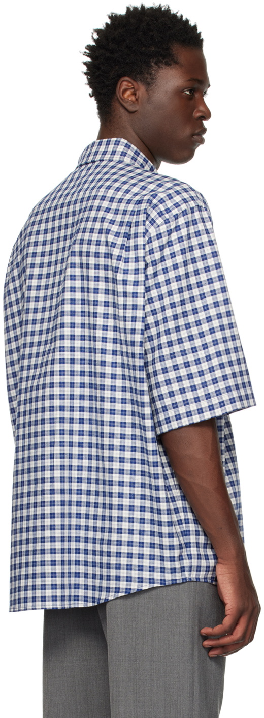 Acne Studios Blue & White Check Shirt Acne Studios