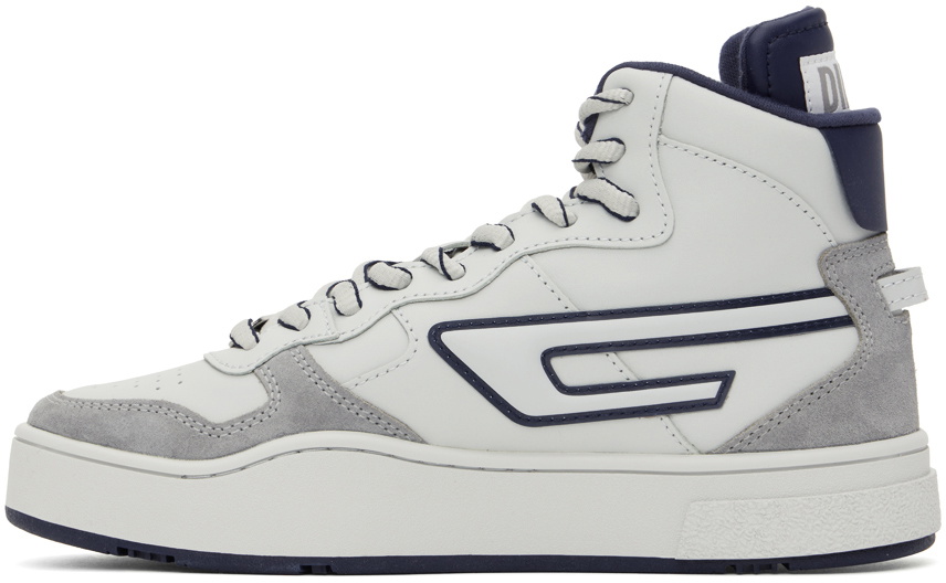 Diesel Gray & Blue S-Ukiyo Mid X Sneakers Diesel