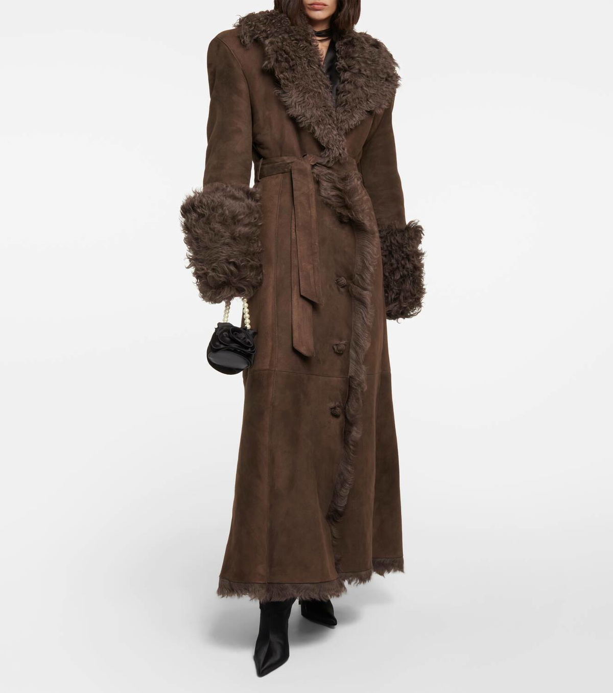 Magda Butrym Suede and shearling coat Magda Butrym