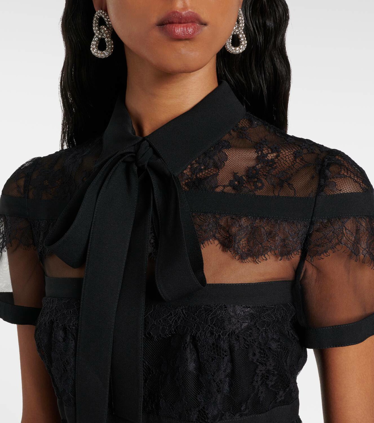 Elie Saab Floral lace midi dress Elie Saab