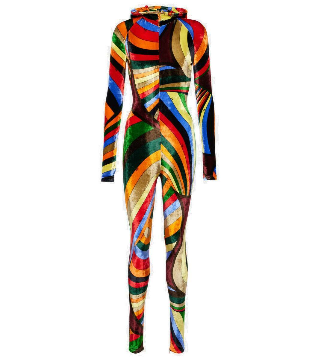 Pucci Iride printed velvet catsuit Emilio Pucci