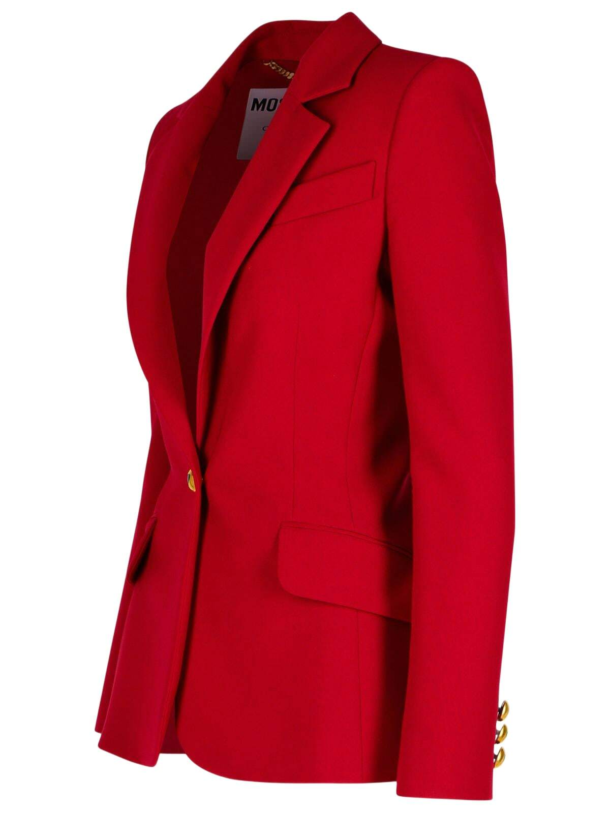 Moschino Burgundy Polyester Blend Blazer Moschino