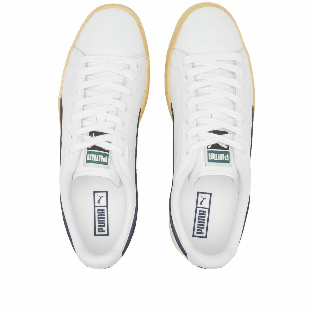 Puma Men's Clyde Vintage Sneakers in Puma White/Puma Navy Puma