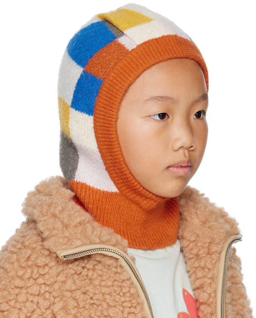 Fish & Kids Kids Multicolor Check Balaclava
