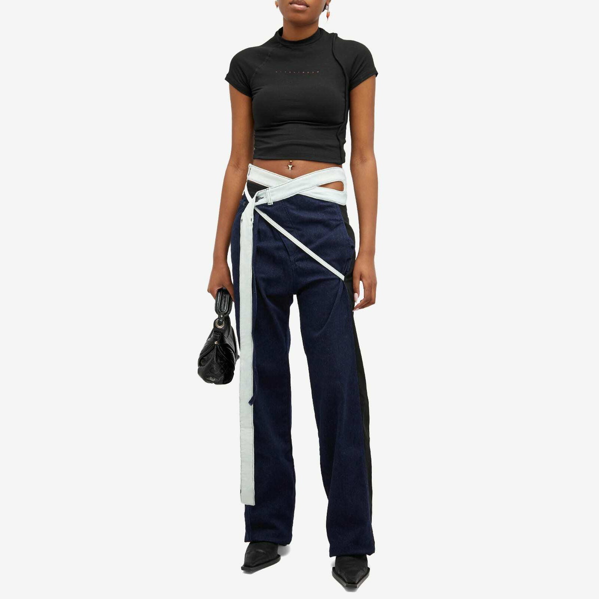 Ottolinger Women's Signature Wrap Triple Jeans in Multicolor Ottolinger