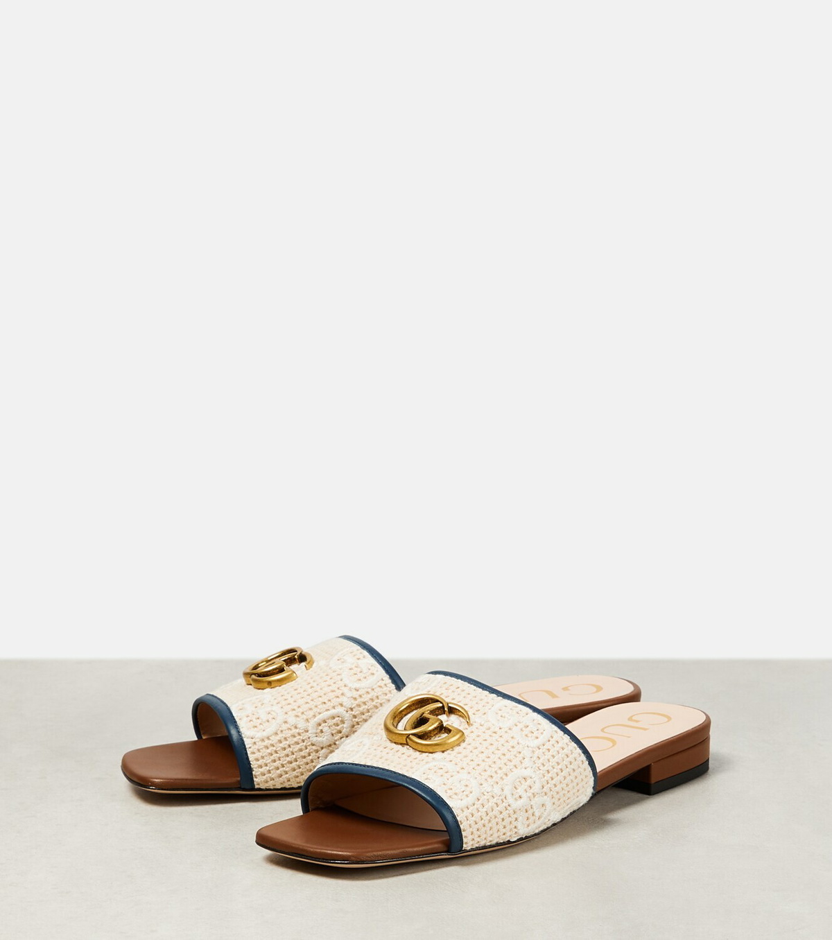 Gucci - Double G crochet slides Gucci