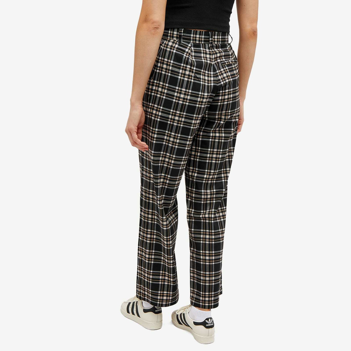 Tommy Jeans Women's Check Trousers in Black Check Tommy Jeans
