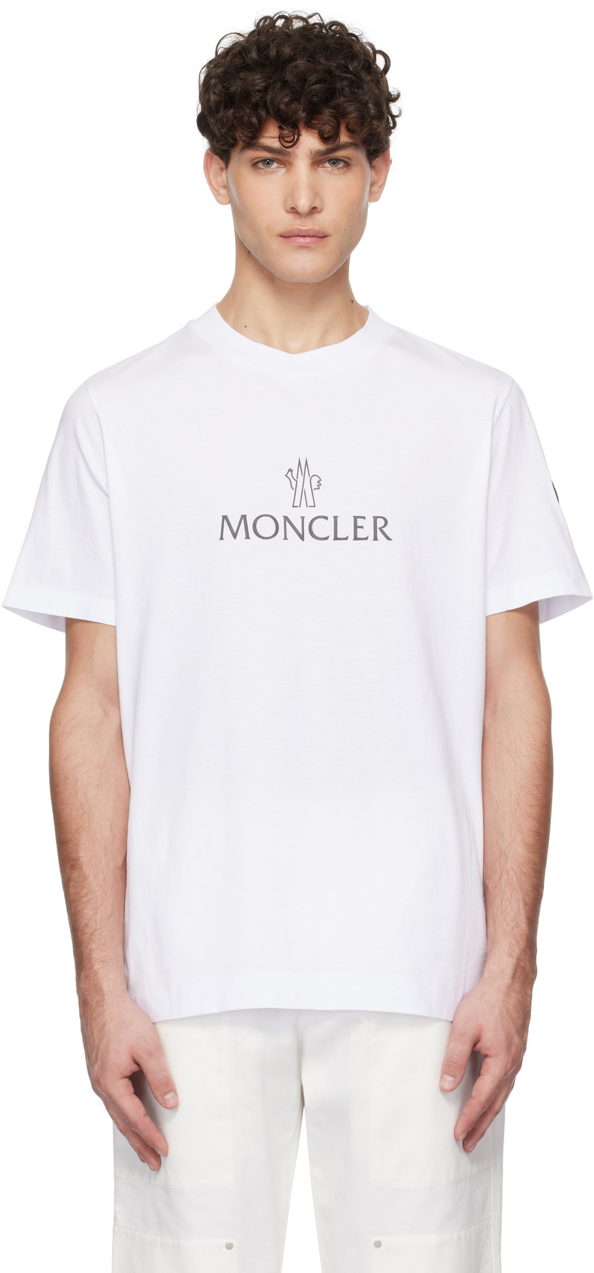Moncler White Logo Cotton T-shirt Moncler