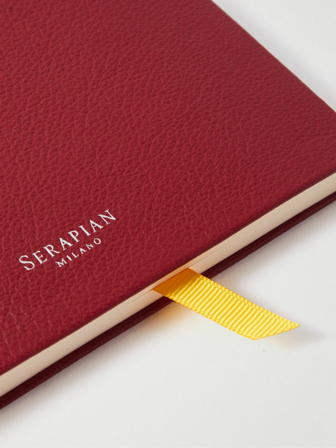 Serapian - Logo-Print Full-Grain Leather Notebook Serapian