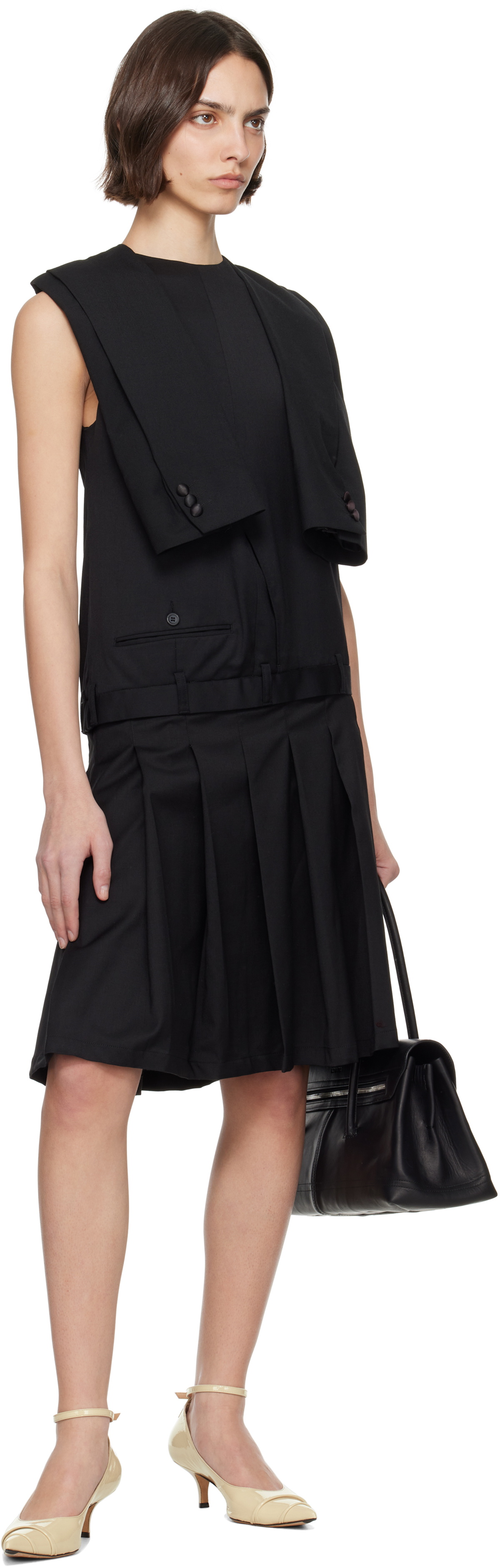 HODAKOVA Upside Down Pleated Midi Dress HODAKOVA
