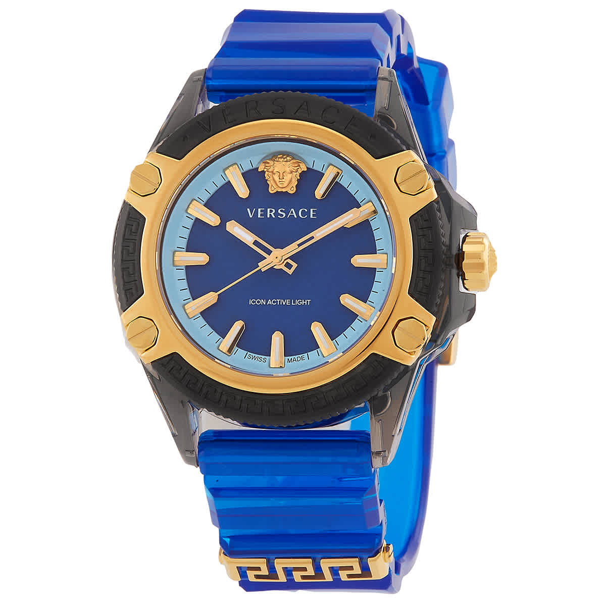 Versace Icon Quartz Blue Dial Mens Watch VE6E00323 Versace