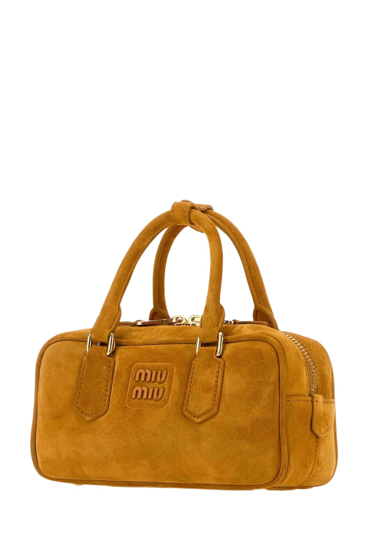 Miu Miu Mustard Suede Arcadie Handbag Miu Miu