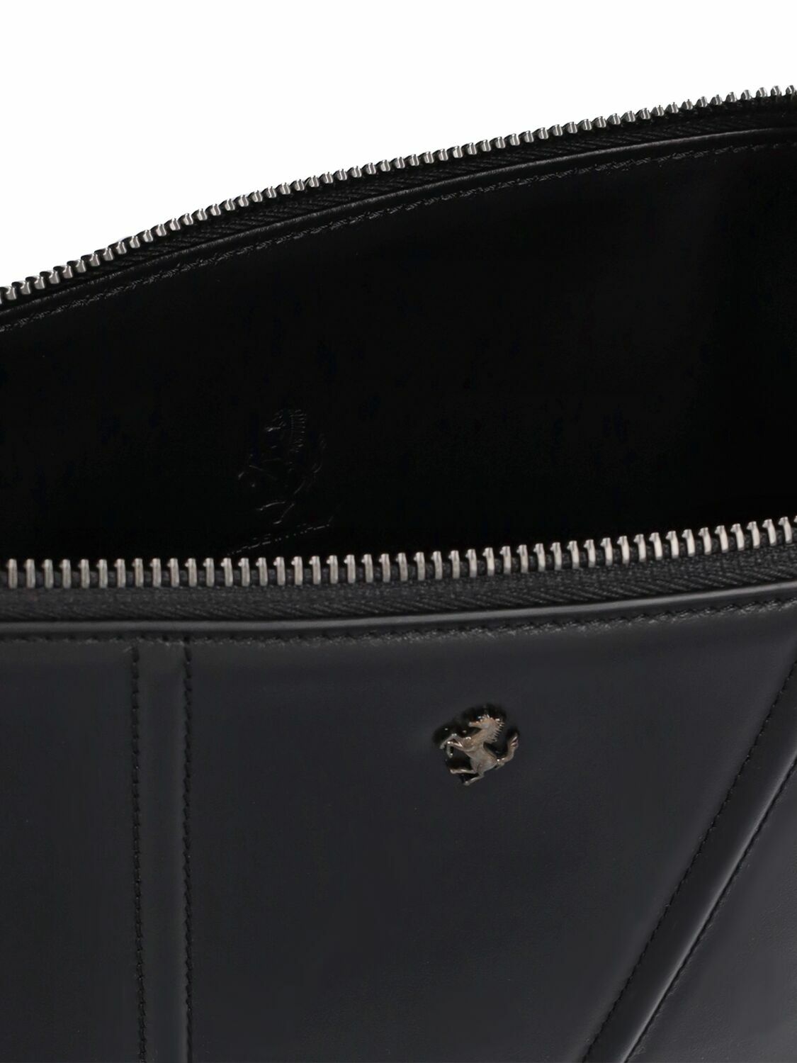 FERRARI - Large Smooth Leather Pouch Ferrari