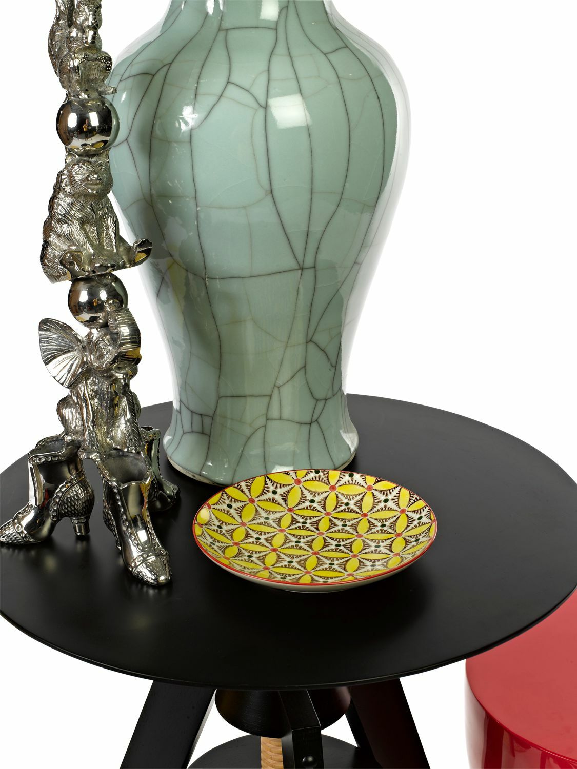 POLSPOTTEN - Set Of 4 Hippy Ceramic Plates POLSPOTTEN