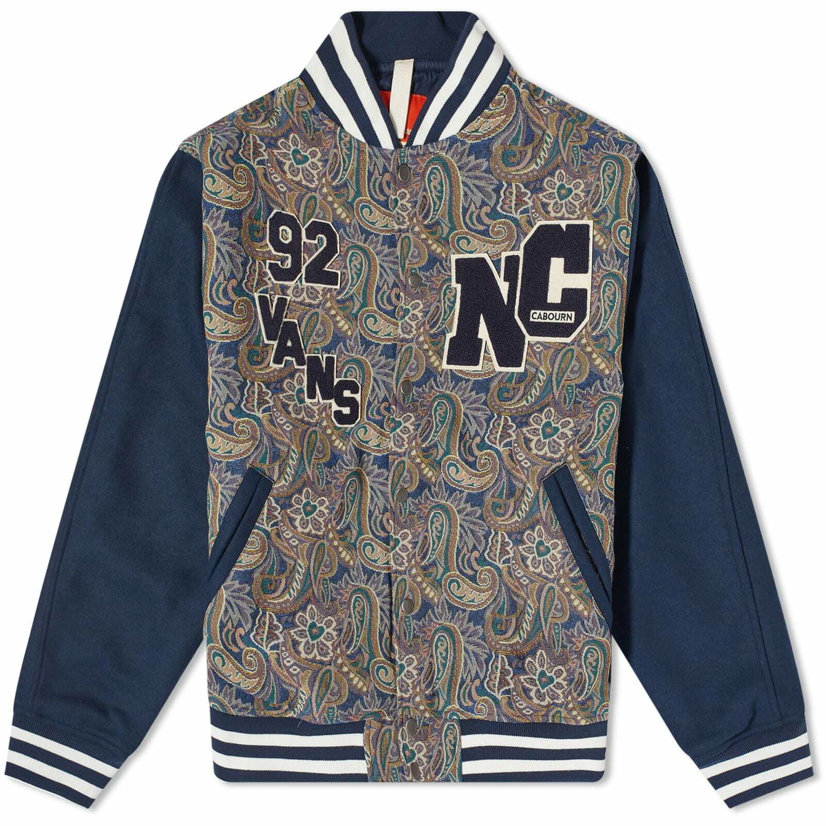 Vans Vault X Nigel Cabourn Letterman Jacket in Multi Vans