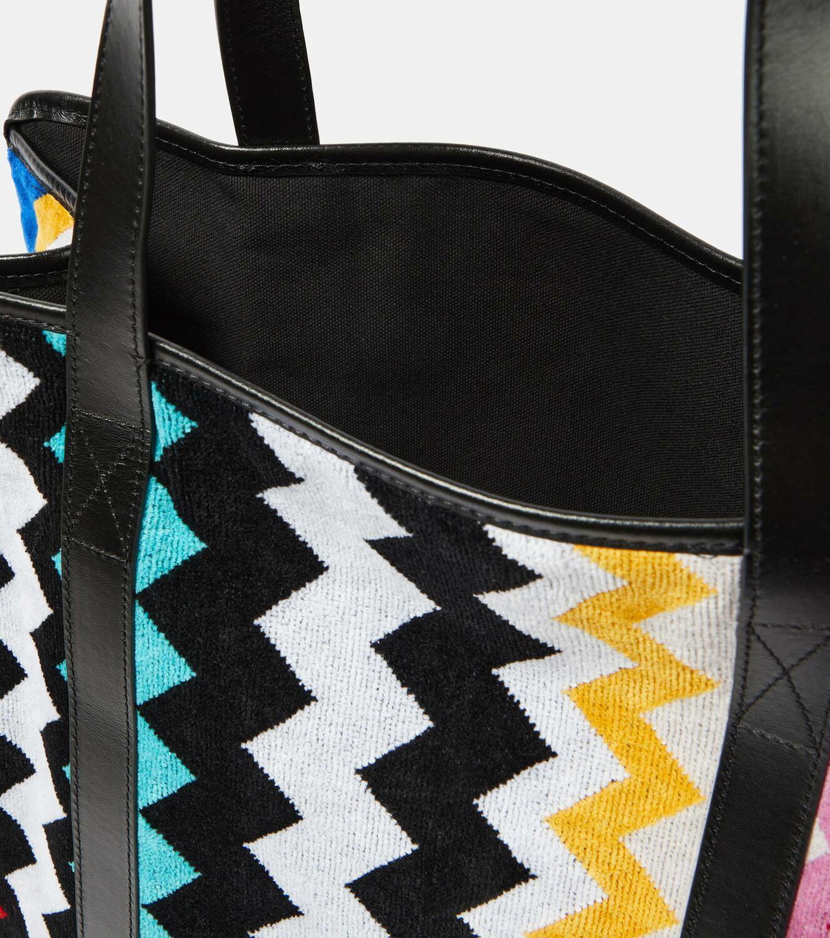 Missoni Cyrus leather-trimmed tote bag Missoni