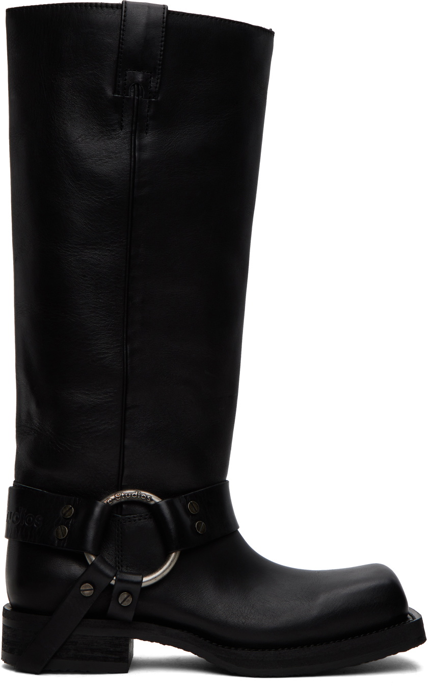 Acne Studios Black Buckle Boots Acne Studios