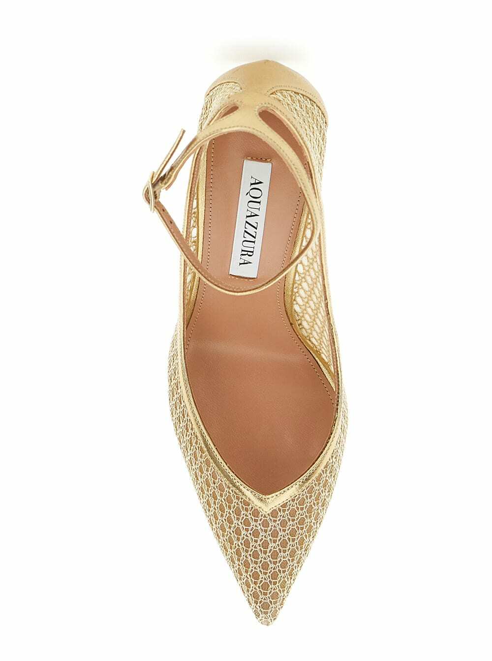 Aquazzura Metallic Pumps With High Stiletto Heel In Mesh Aquazzura